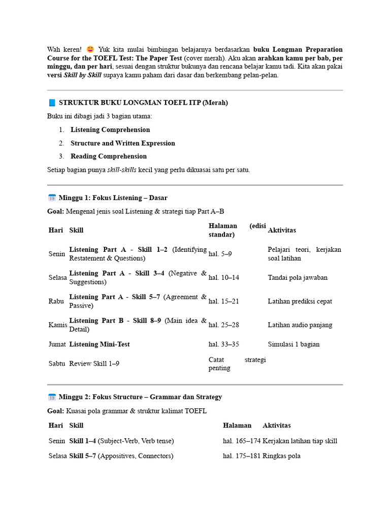 Bimbingan Belajar TOEFL Longman | PDF
