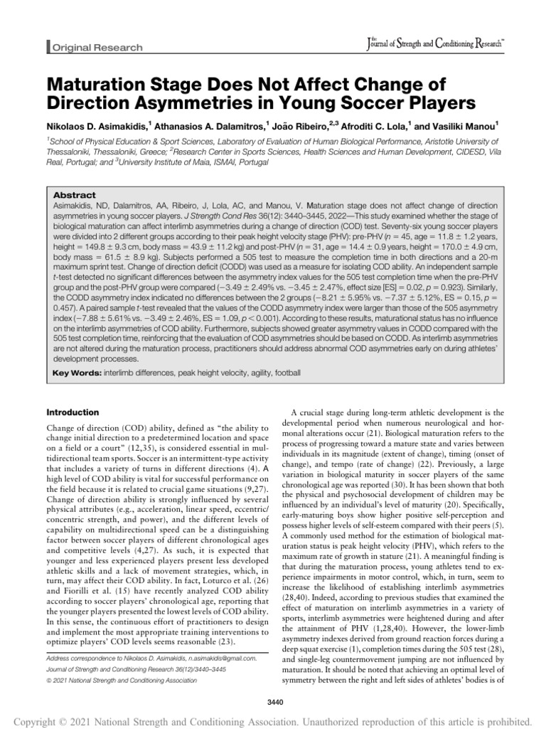 Maturation Stage Does Not Affect Change Of.23 | PDF | Asymmetry