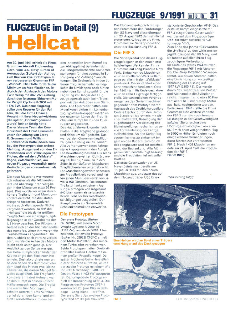 F6F - Modellbau Heute 1991-09 | PDF