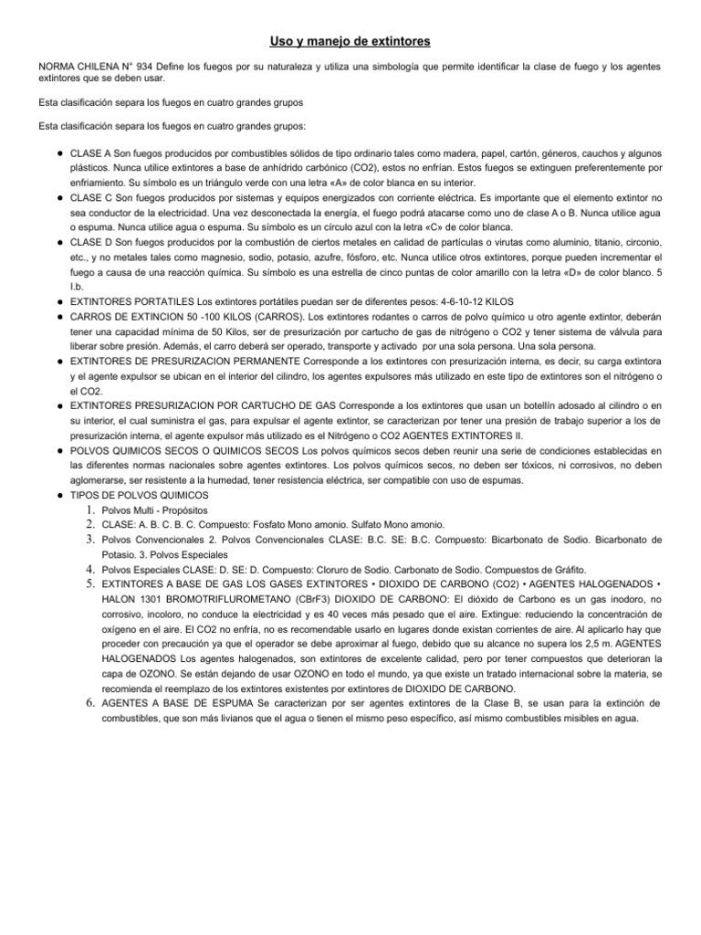 Charla Extintor | PDF | Dióxido de carbono | Agua