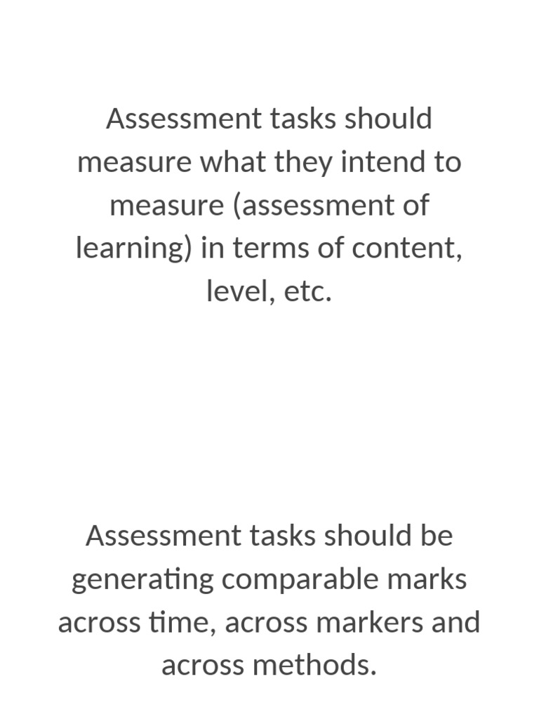 Principles of assessment matching | PDF