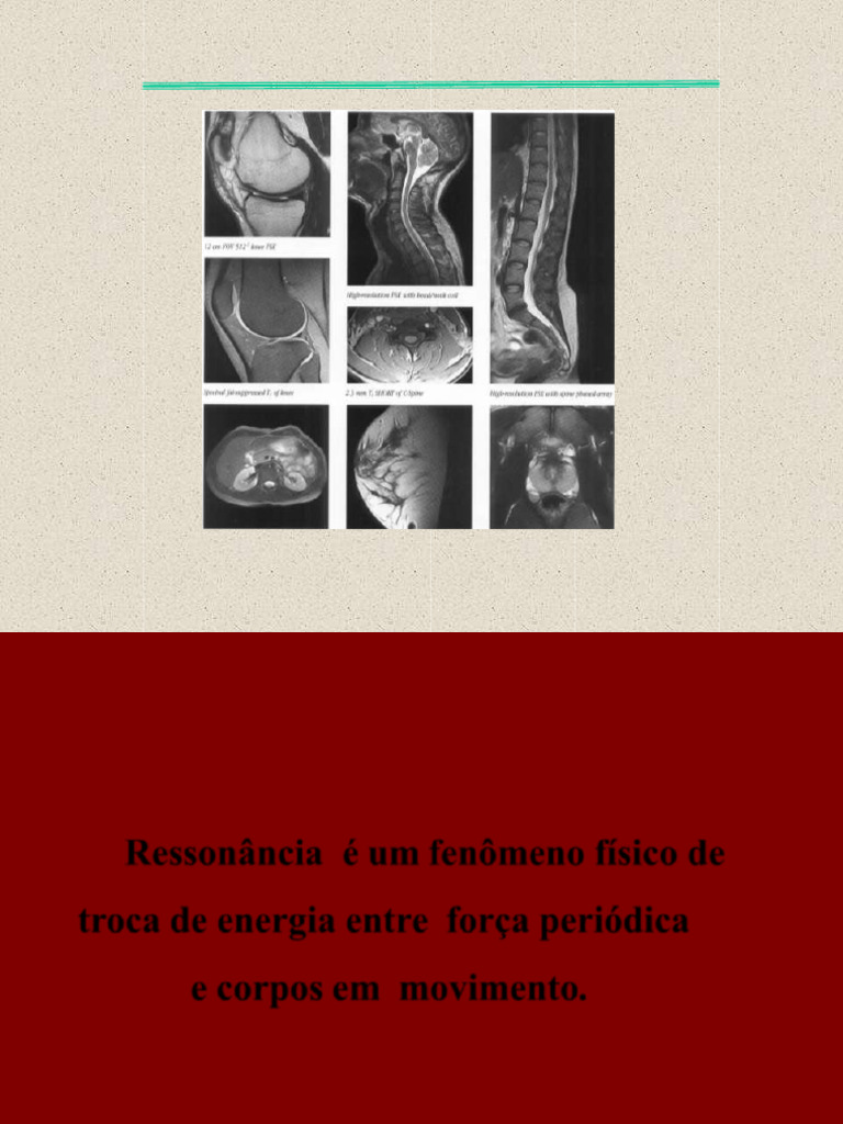 Princípios e Aplicações da Ressonância | PDF | Imagem de ressonância ...