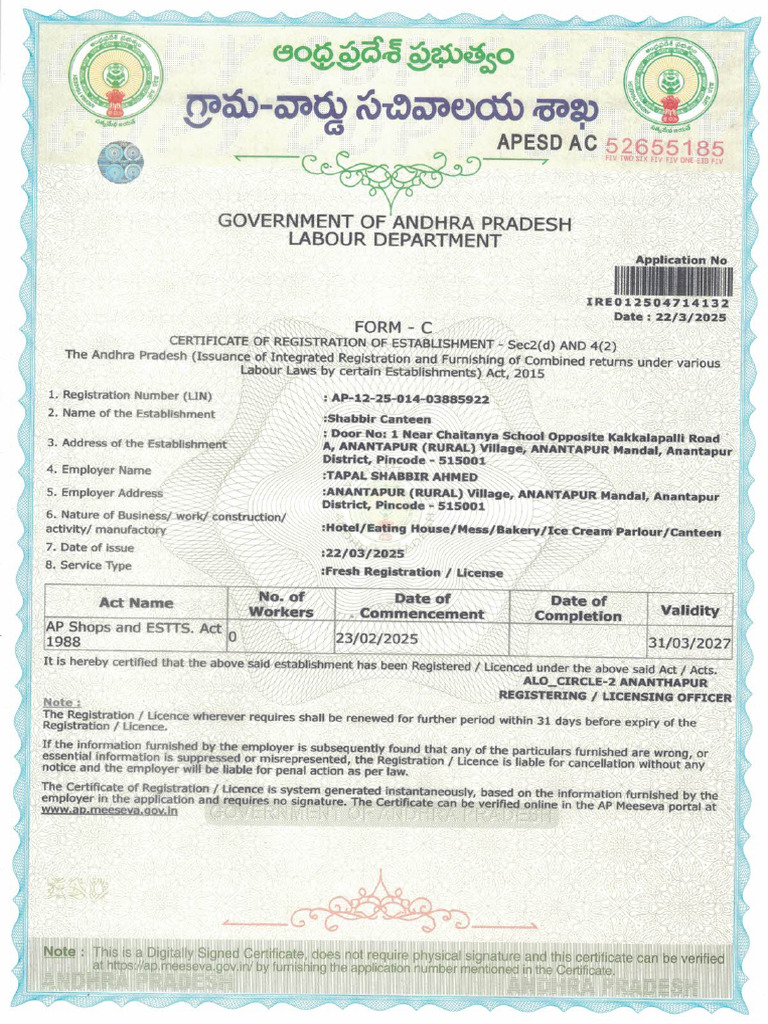 Shabbir Canteen22032025 | PDF