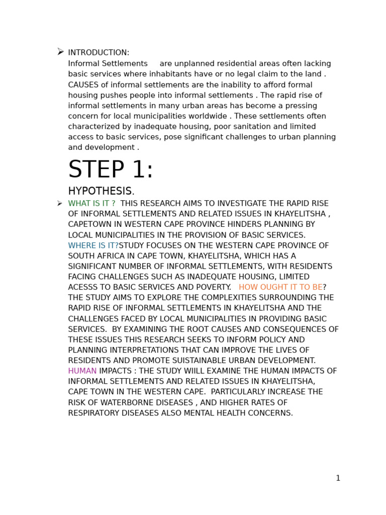 Project Hypothesis | PDF