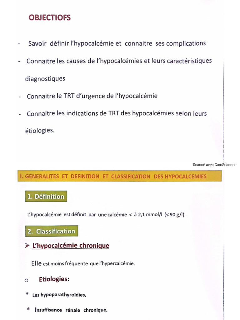 Hypocalcémie DR Hebri | PDF
