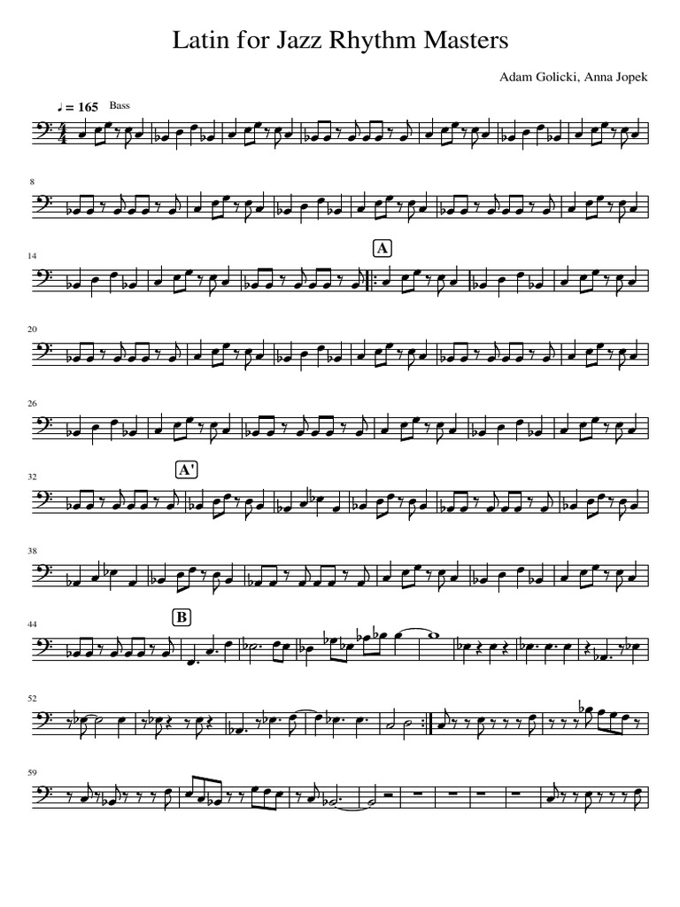 BASS-Latin For Jazz Rhythm Masters | PDF | Jazz | Musical Subgenres