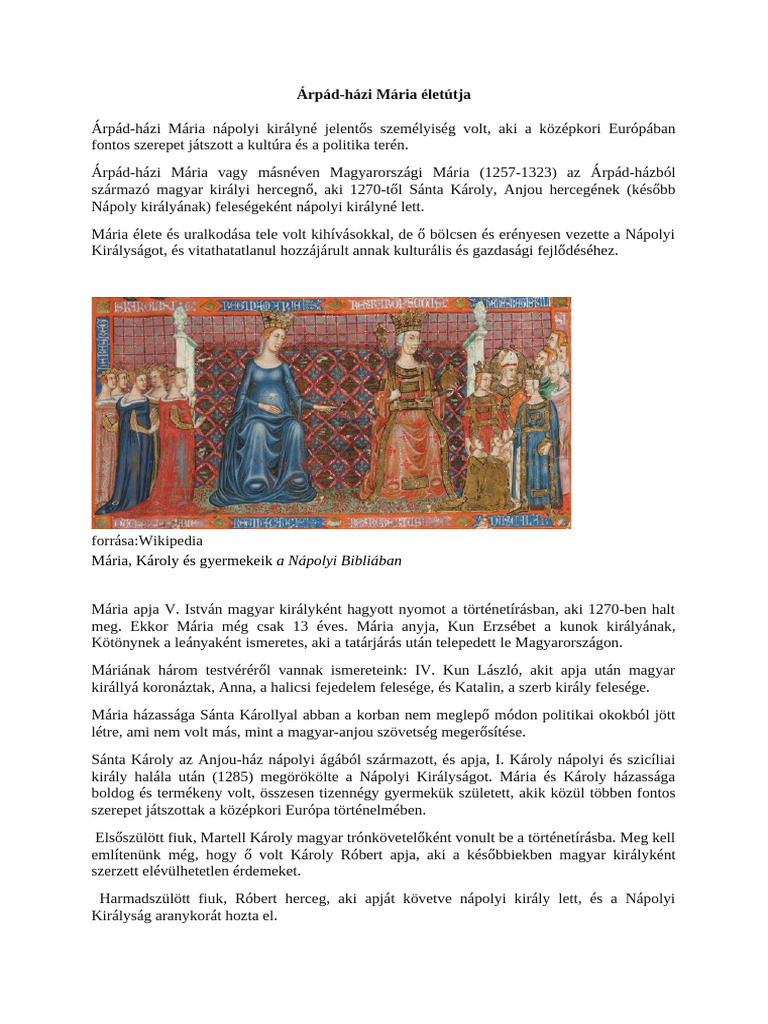 Árpád Házi Mária | PDF