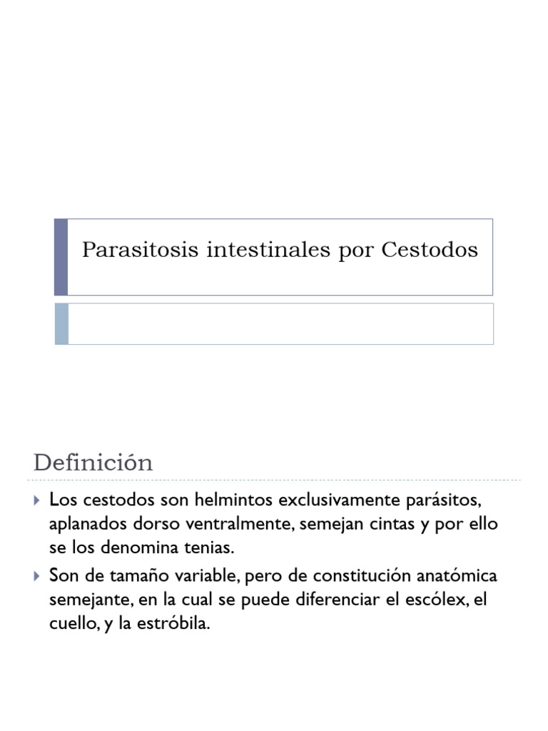 Cestodos | PDF | Especialidades Medicas | Enfermedades y trastornos