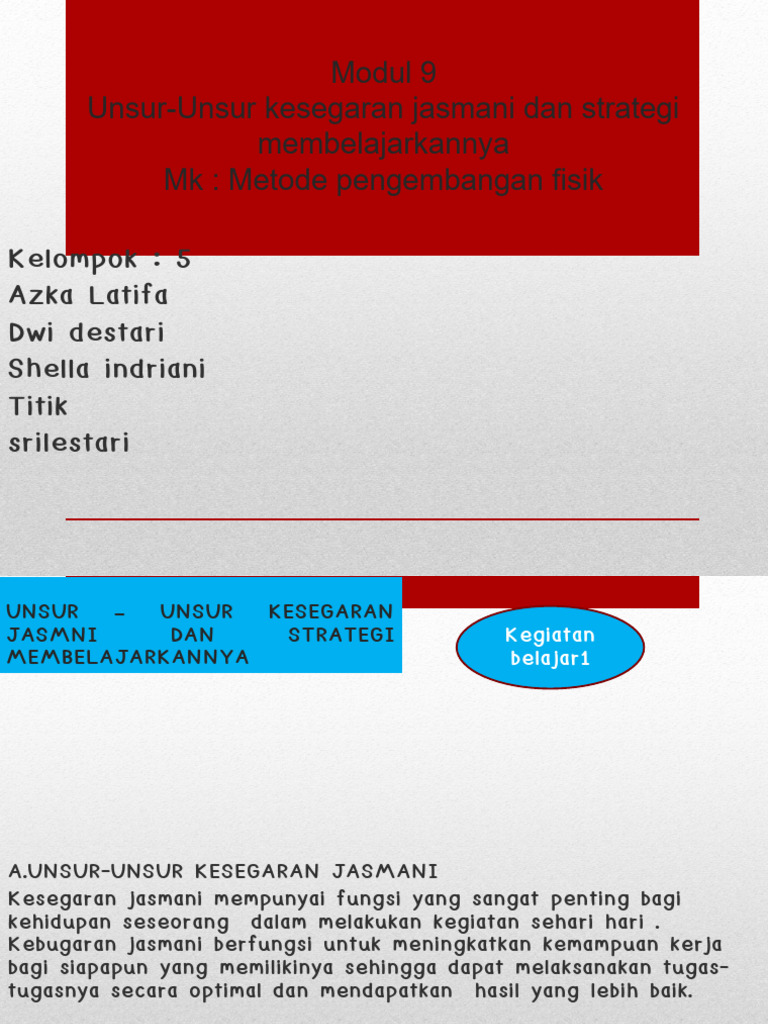 PPT MK METODE PENGEMBANGAN FISIK (1) | PDF