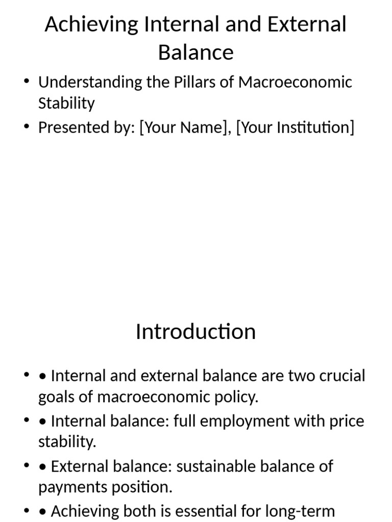 Internal and External Balance Strategies | PDF