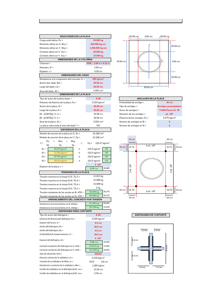 Placa Base Circular HSS (Acero) | PDF
