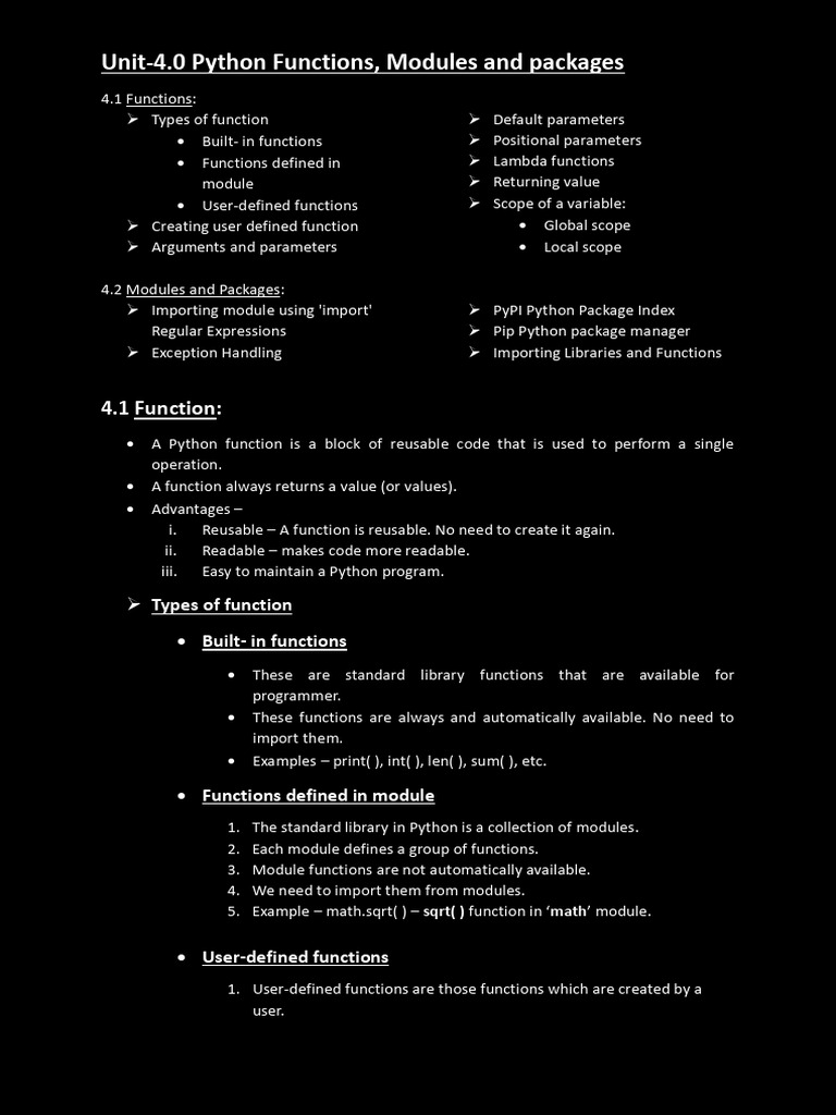 Python Unit-04 Live - 58970810 - 2025 - 05 - 23 - 21 - 38 | PDF | Parameter (Computer ...