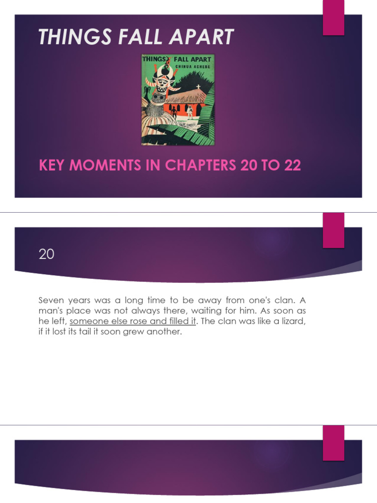 THINGS FALL APART Key Moments CH 20 - 22 | PDF