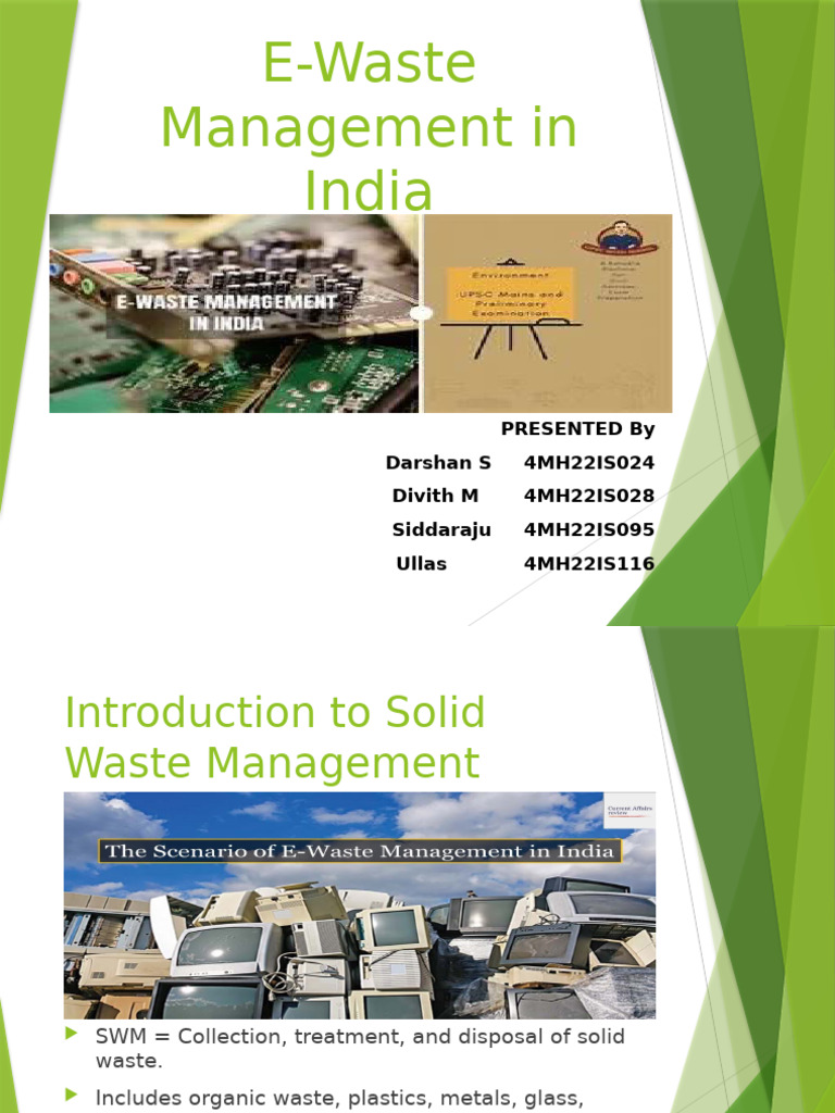 E Waste Management Presentation | PDF