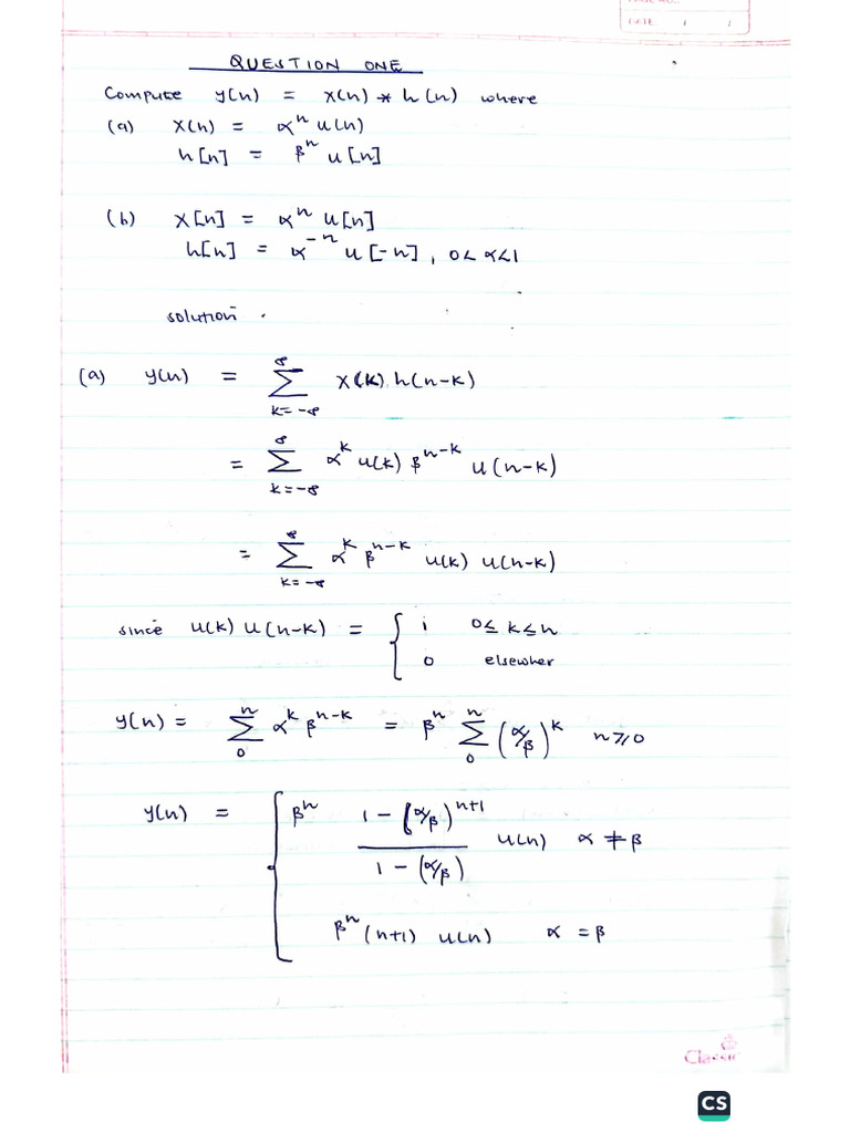 Signals Assignment Solutions | PDF