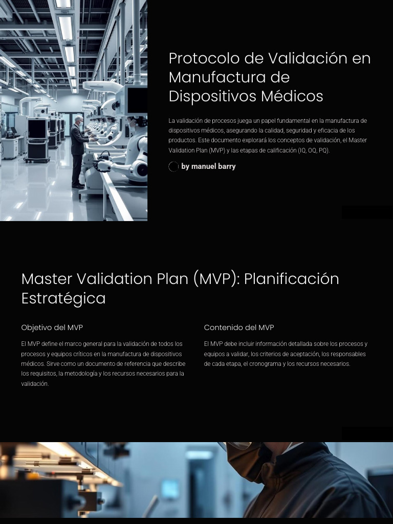 Protocolo de Validacion en Manufactura de Dispositivos Medicos | PDF | Dispositivo médico ...