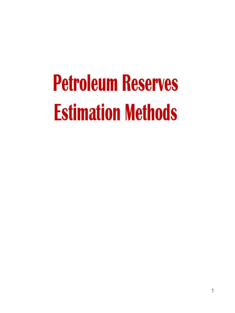 02 Petroleum Reserve Estimation Method | PDF | Petroleum Reservoir | Porosity