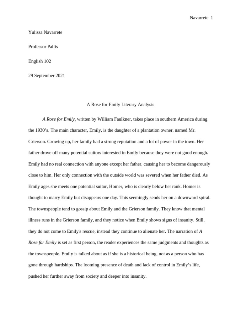 A Rose For Emily | PDF