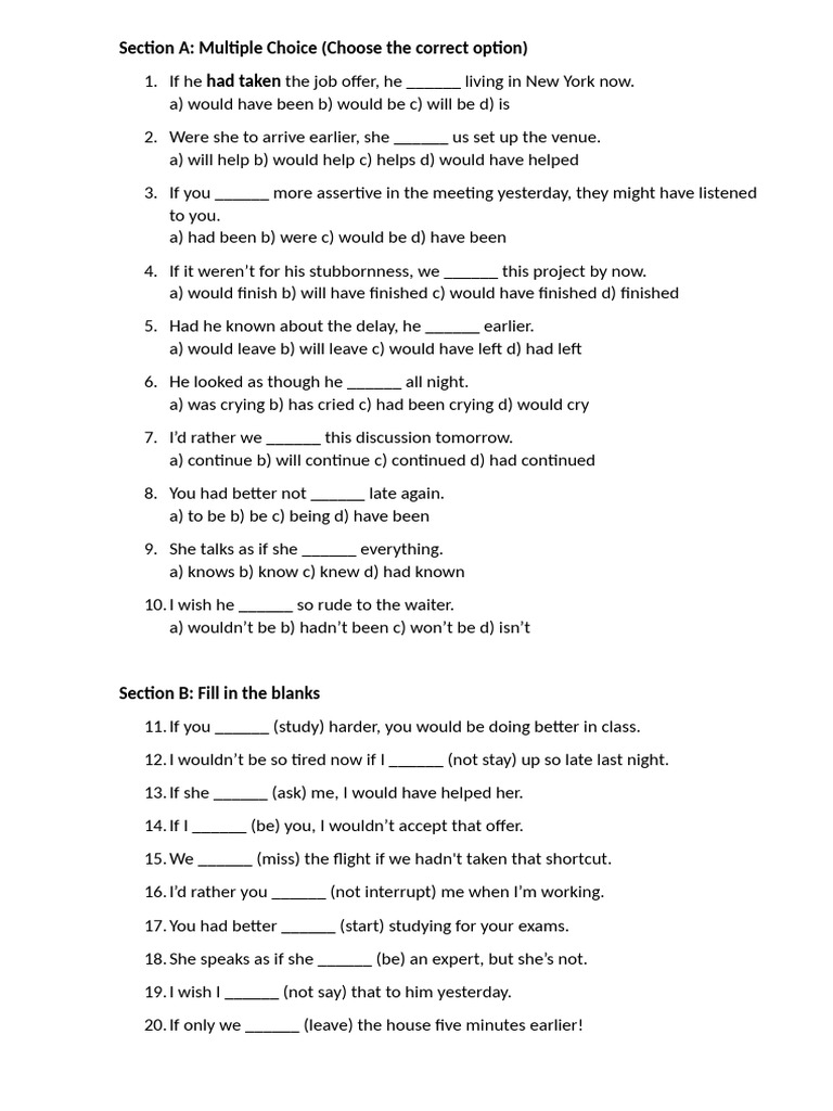 Grammar Test | PDF