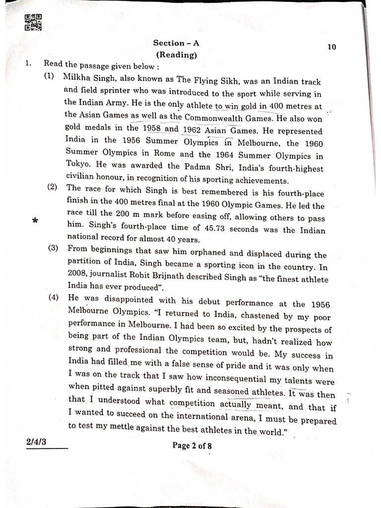 English Paper Set 3 | PDF