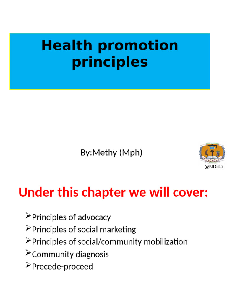 Health Promotion Principles - SPH | PDF | Marketing