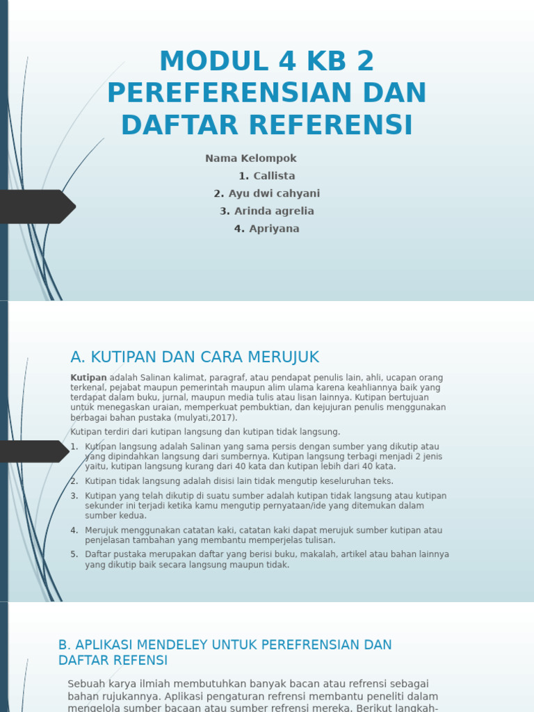 Modul 4 KB 2 Teknik Penulisan Karya Ilmiah | PDF