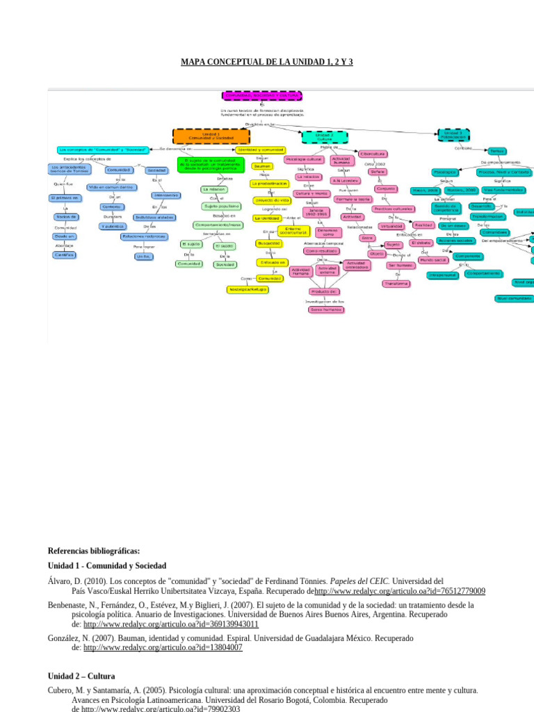 Mapa Conceptual: Unidades 1 a 3 | PDF