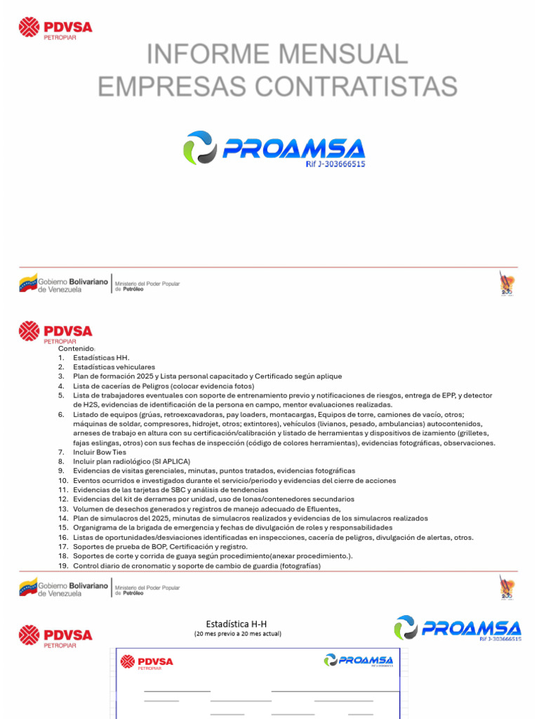 Informe Mensual PROAMSA MAY25 PERF (PLAN BASICO Y ESTADISTICAS) 20MAY25 ...