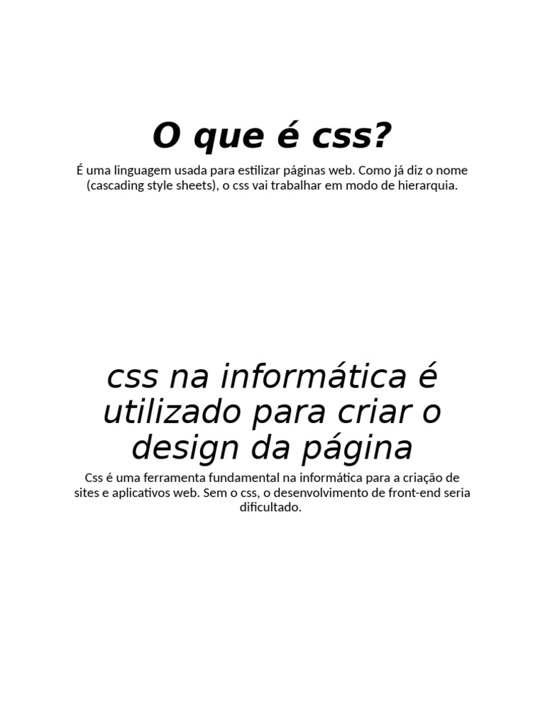 O que é css | PDF