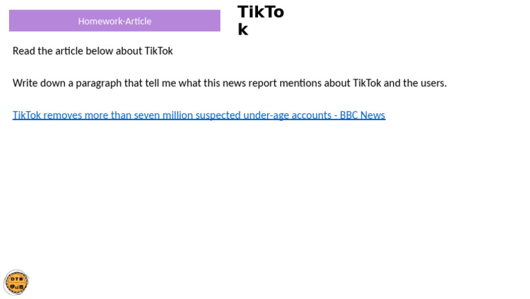 Homework - TikTok Article | PDF