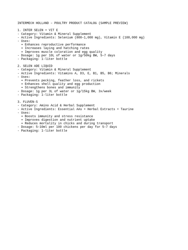 Intermech Sample Catalog Text Preview | PDF
