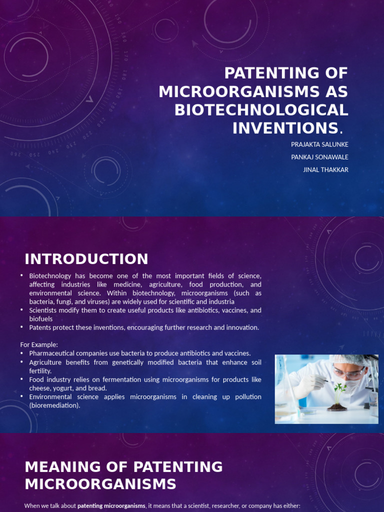 Patenting of Microorganisms As Biotechnological Inventions-2 | PDF ...