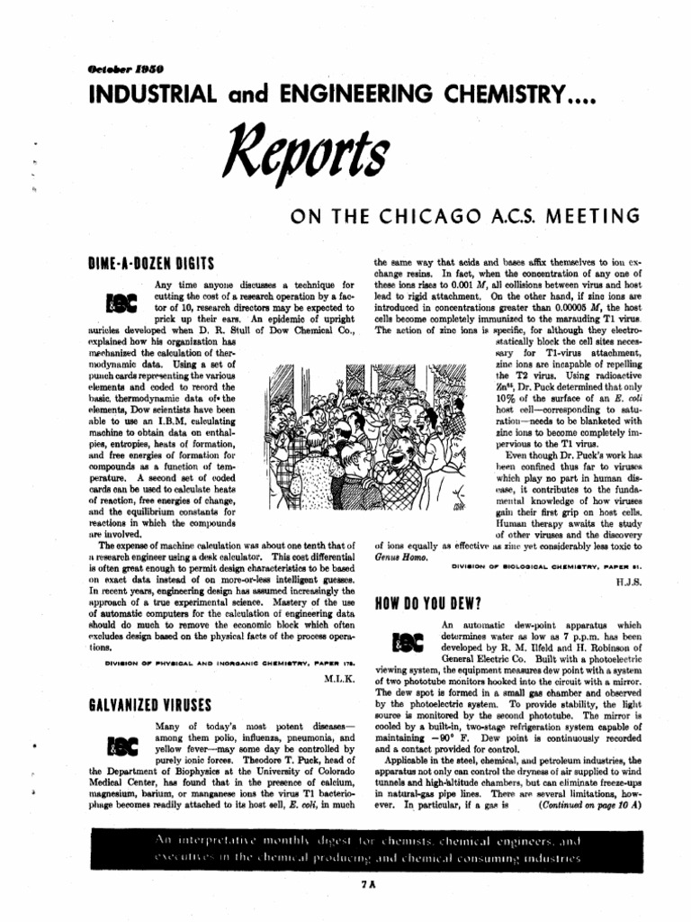 Reports. (1950) - Industrial & Engineering Chemistry, 42 (10), 7A-16A ...