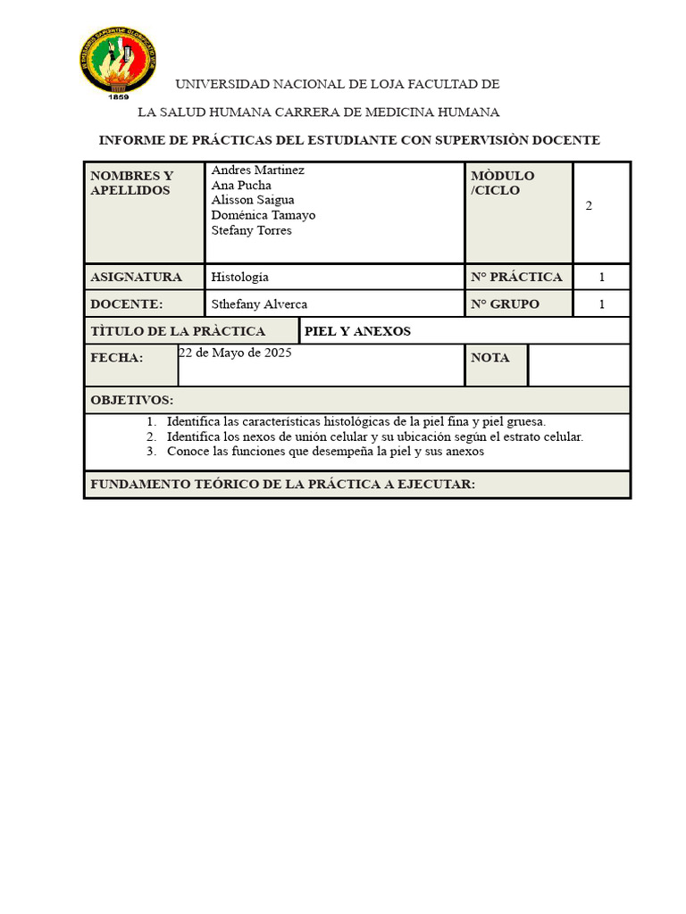Informe de Práctica N.8 - Piel - Docx - Compressed | PDF