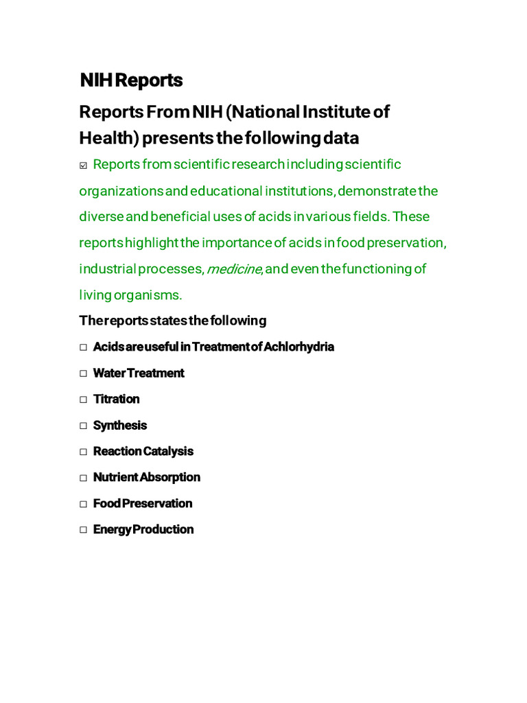 NIH Reports | PDF