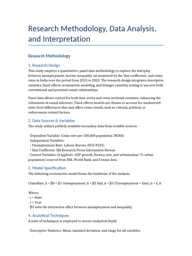 Research Methodology and Analysis | PDF | Statistics | Econometrics