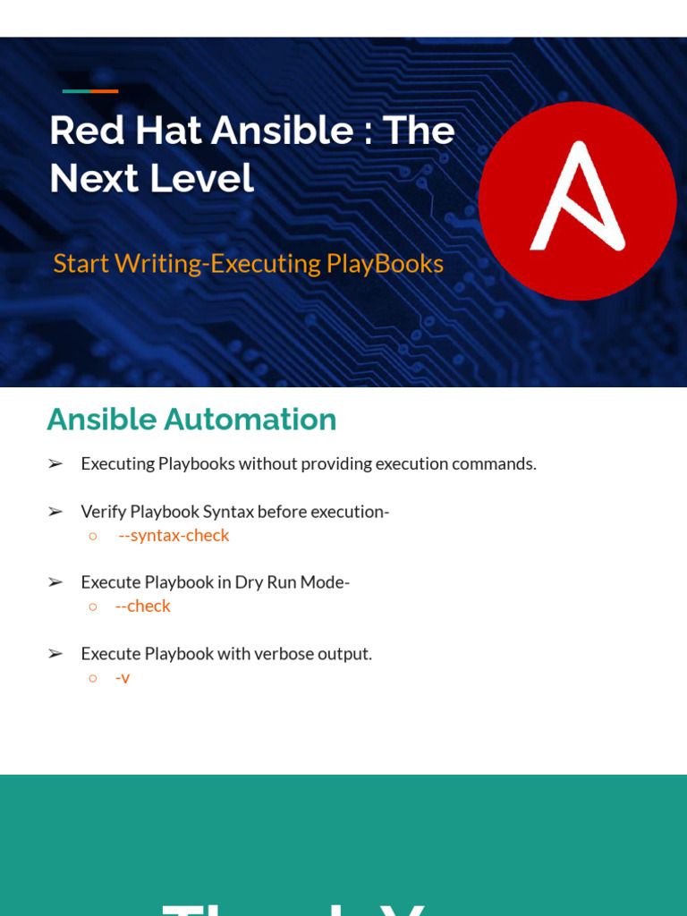 Start Writing-Executing PlayBooks | PDF