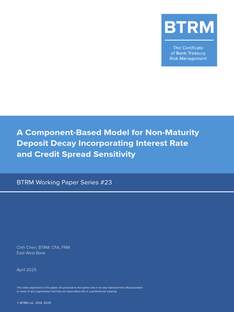 A Component Based Model For Non Maturity Deposit Decay 1747585701 | PDF ...