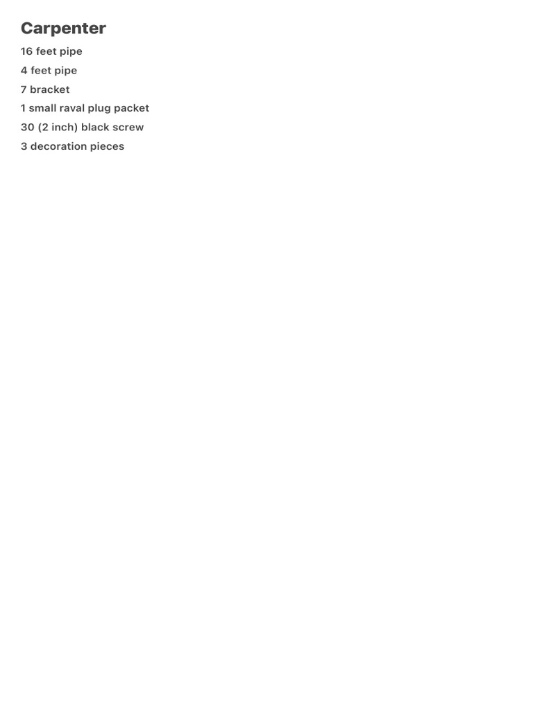 Carpenter | PDF