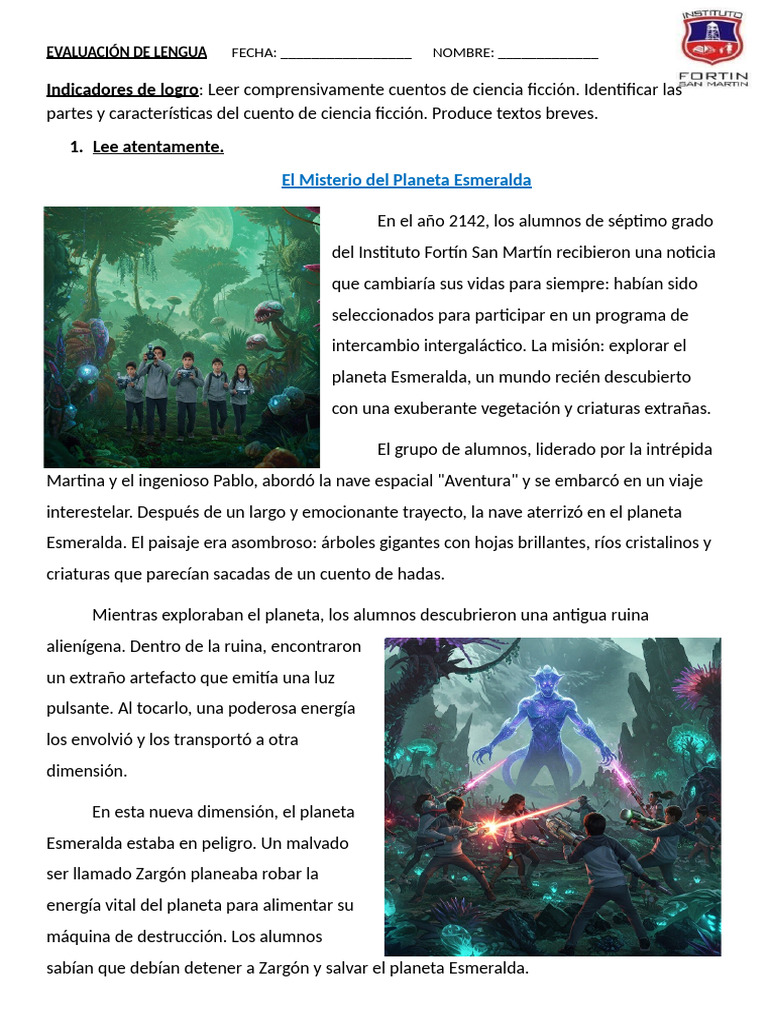 Cuento de Ciencia Ficción: Esmeralda | PDF
