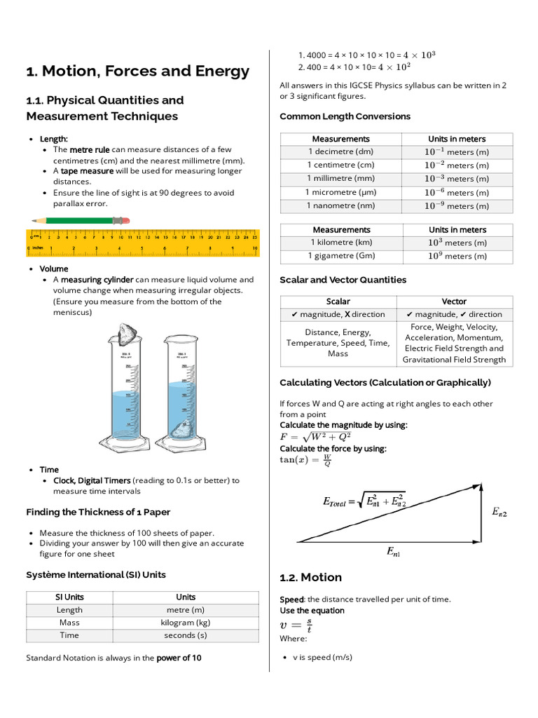 Motion, Forces, and Energy Basics | PDF | Force | Acceleration