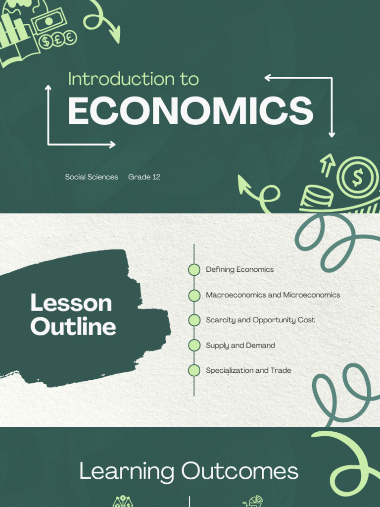 Introduction To Economics Education Presentation in Green and White ...