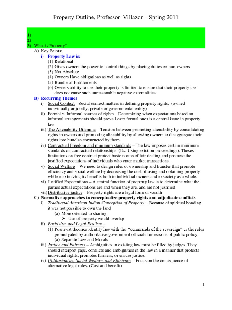 Key Concepts in Property Law | PDF | Fee Simple | Trespass