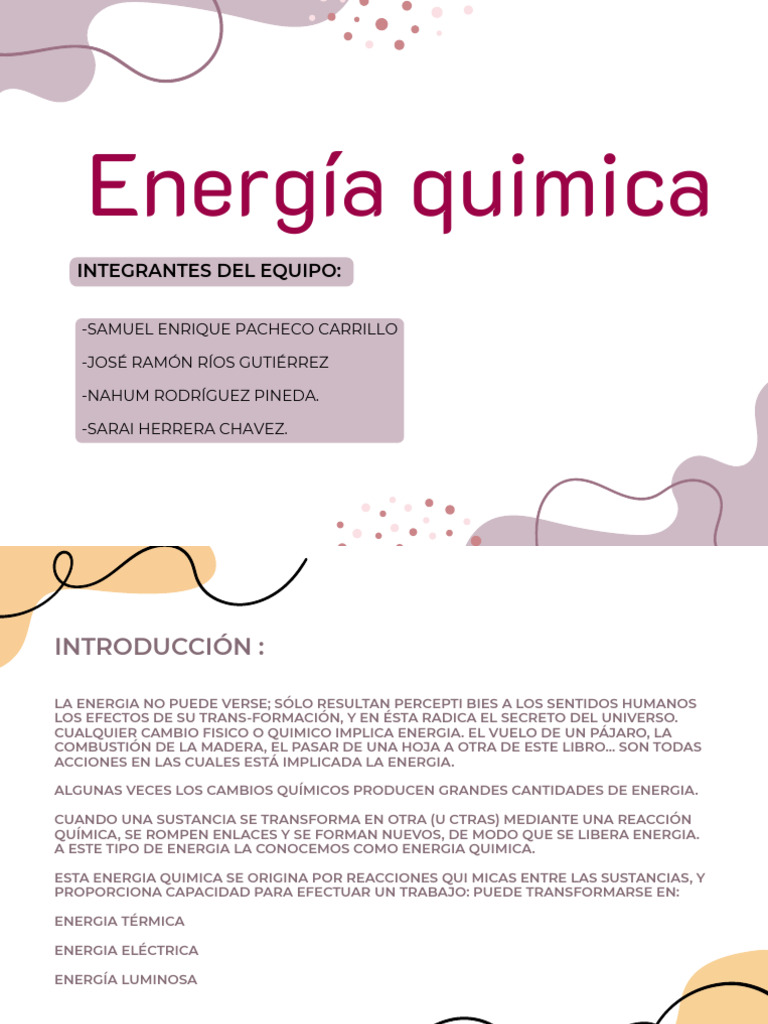 Energía Quimica - 20250331 - 215013 - 0000 | PDF | Química | Reacciones ...