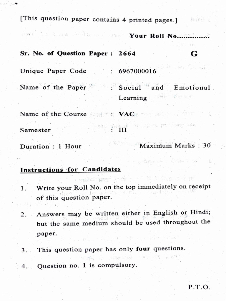 Past Year Paper-1 | PDF