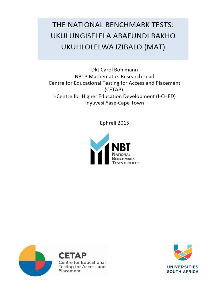 MAT Test Info For Schools - Isizulu | PDF | Trigonometry | Mathematics