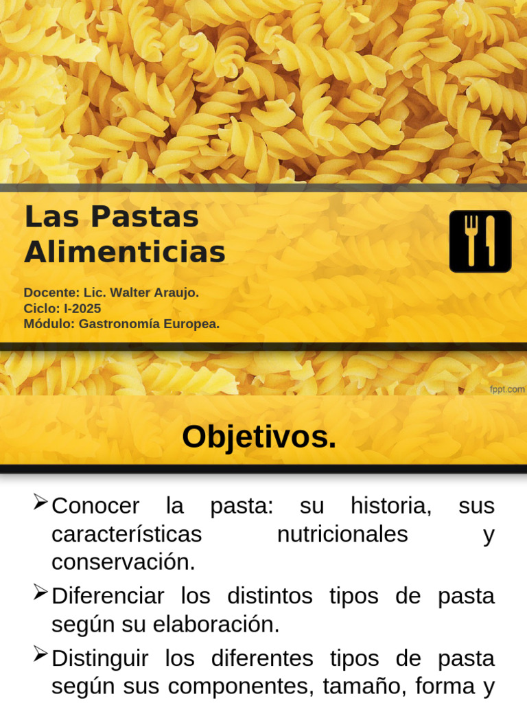 Tipos de Pastas Alimenticias | PDF | Pasta | Salsa