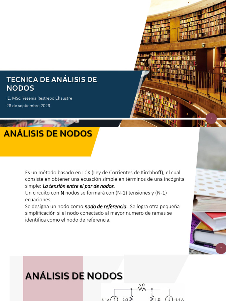 CLASE - 8 - TÉCNICAS DE ANÁLISIS - ANALISIS DE NODOS - v2 | PDF ...