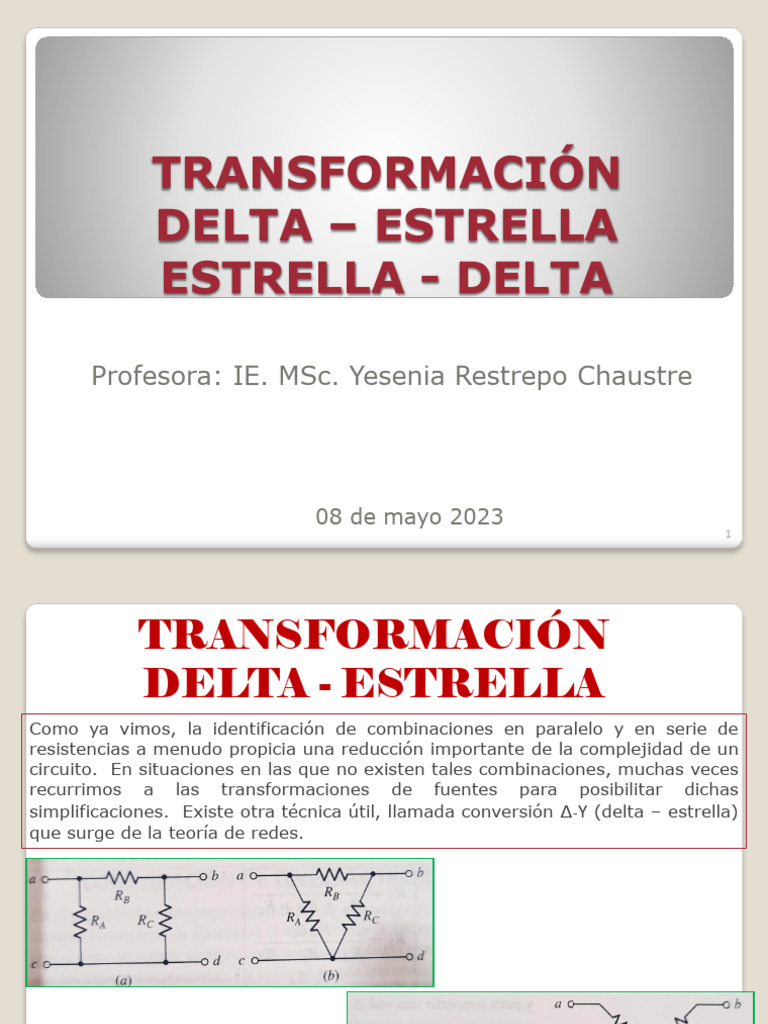 Conversión Delta-Estrella en Circuitos | PDF