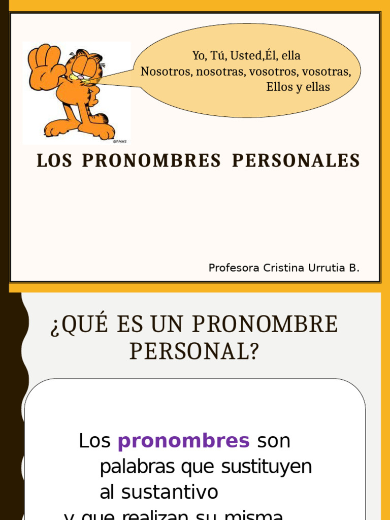 Pronombres Personales: Definición y Ejemplos | PDF